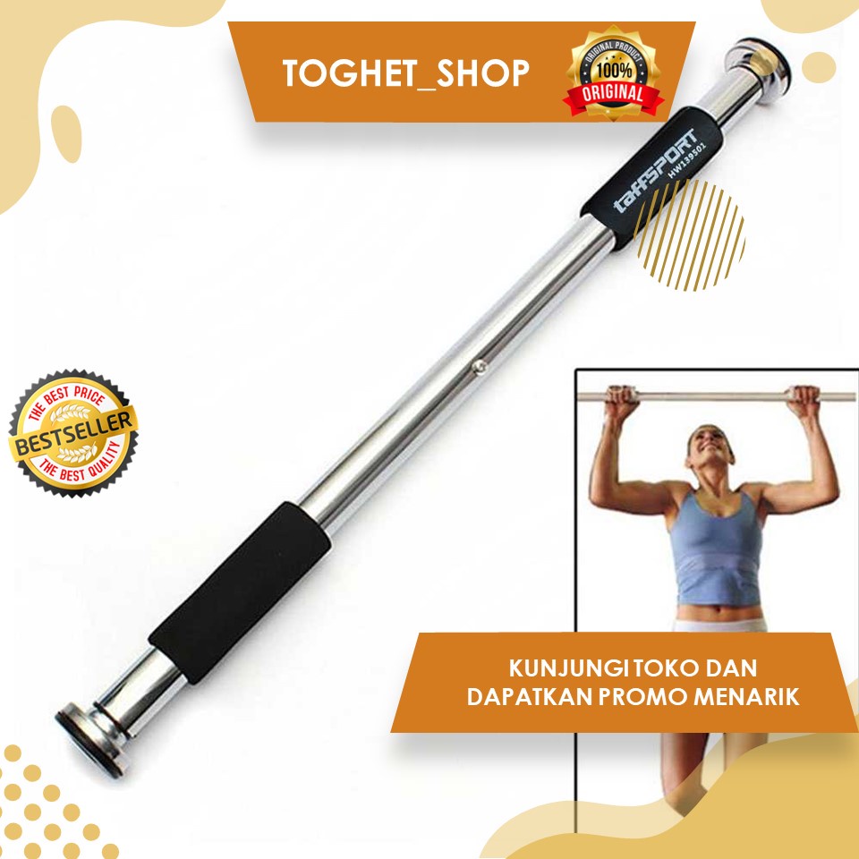 Jual Tiang Latihan Pull Up Pintu Solid Grip Ukuran 62 - 100 cm Alat ...