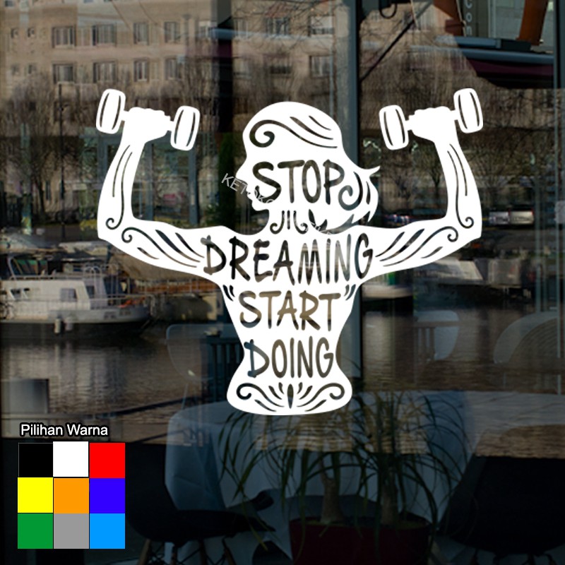Jual Stiker Dinding dan Kaca Gym Sport Olahraga Motivasi Quotes Stop ...