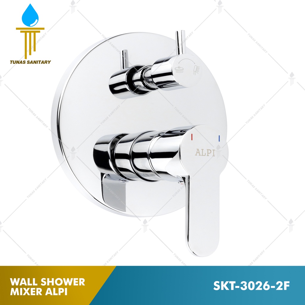 Jual Stop Kran Tanam/Wall Shower Panas Dingin Kuningan ALPI SKT-3026-2F | Shopee Indonesia