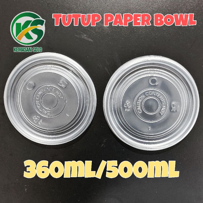 Jual Tutup Lid paper bowl 360ml 500ml | Shopee Indonesia