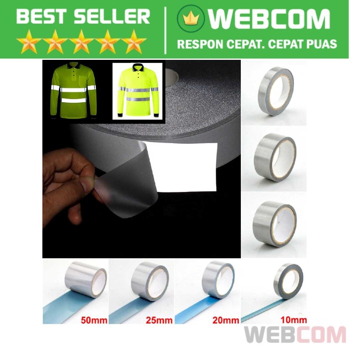 Jual Reflective Sticker Jaket Pakaian Heat Press Stiker Pemantul Cahaya ...