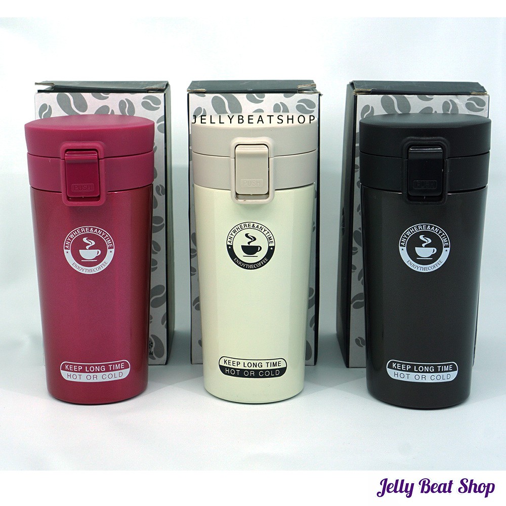 Jual Termos air tahan panas dingin 400 ml kecil mini/termos kopi teh ...