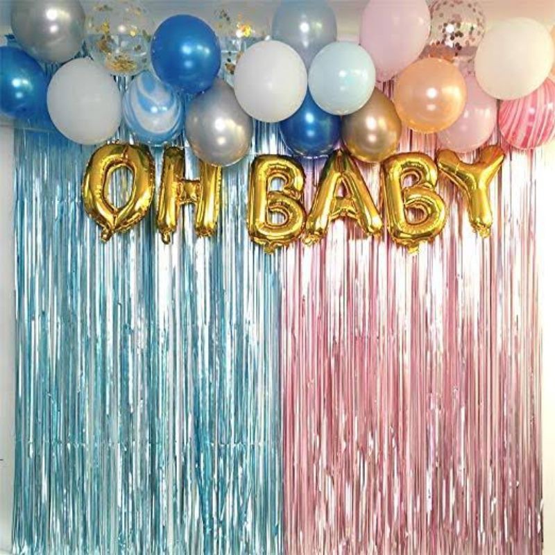 Jual PAKET BALON DEKORASI BABY SHOWER BLUE PINK | Shopee Indonesia