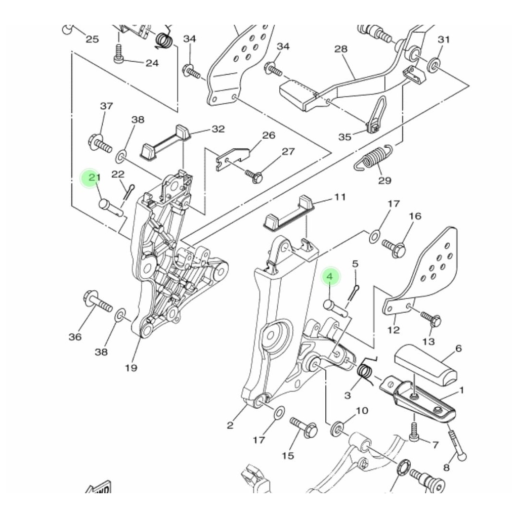 Jual PIN CLEVIS PEN BESI FOOT STEP DEPAN KIRI ATAU KANAN BYSON KARBU FI ...