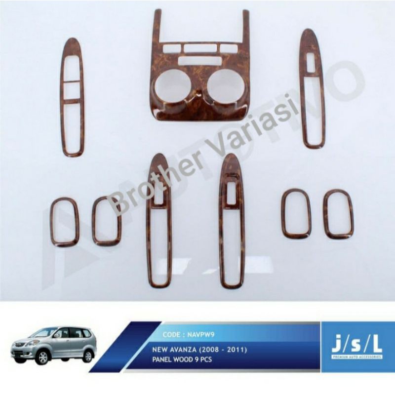 Jual Toyota Avanza 2008 2011 Panel Kayu / Wood Pannel 9 Pcs | Shopee ...
