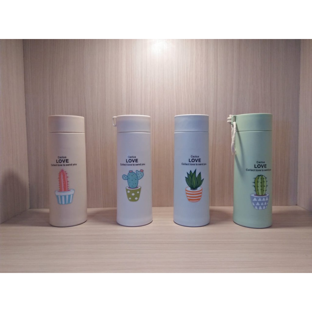 Jual SOUVENIR WEDDING BOTOL KACA WARNA MOTIF KAKTUS 400ML (MIN ORDER 6 ...