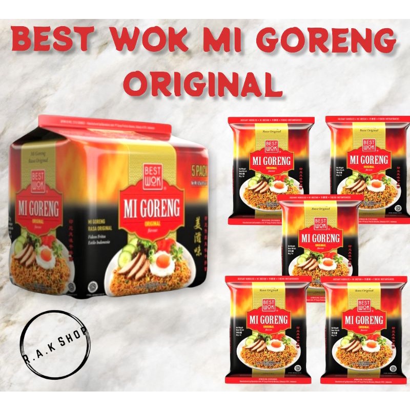 Jual MIE GORENG BEST WOK RASA ORIGINAL 1 PACK ISI 5 | Shopee Indonesia