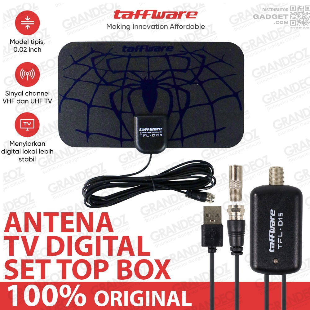 Jual ORIGINAL Taffware TFL-D139 Antena TV + Booster Amplifier D15 ...
