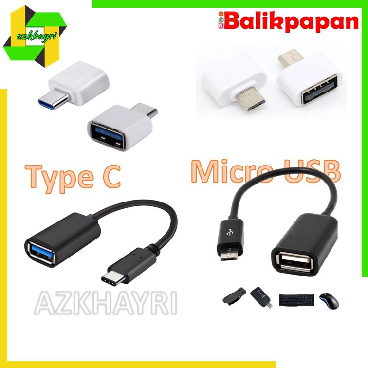 Jual USB OTG Type C Micro USB Kabel Non Kabel OTG | Shopee Indonesia