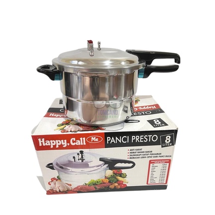 Jual Panci Presto happy call 8 Liter 24 cm / presure Cooker ( ADA PENGUKUS ) | Shopee Indonesia