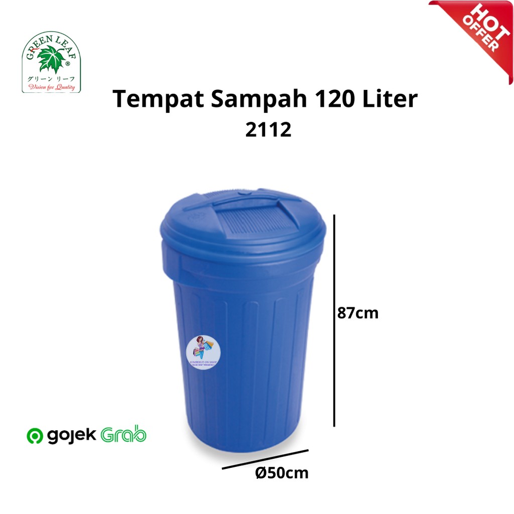 Jual Tempat Sampah BIO Dustbin HERCULES 120 Liter 2112 Green Leaf KHUSUS KARGO | Shopee Indonesia