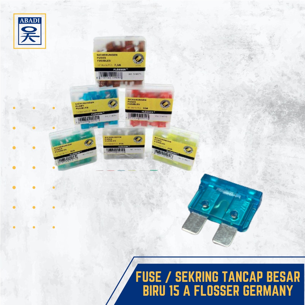 Jual FUSE / SEKRING TANCAP BESAR BIRU 15 A FLOSSER GERMANY | Shopee ...