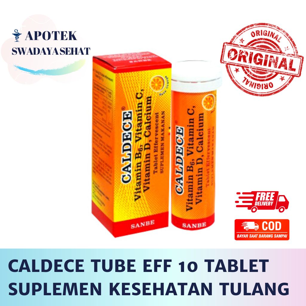 Jual CALDECE TUBE EFFERVESCENT Isi 10 Tablet Larut Rasa Jeruk ...