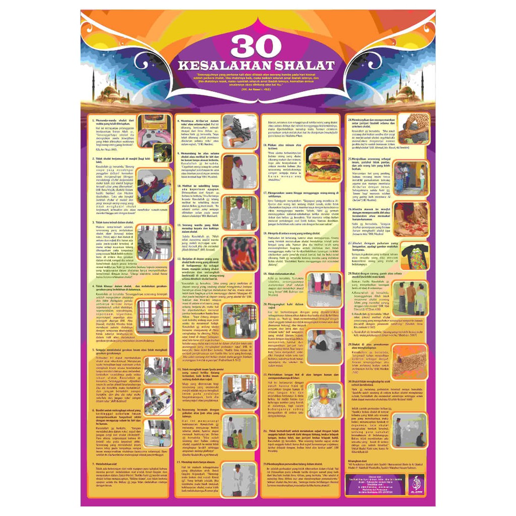 Jual Poster Panduan Amalan Sehari - Hari Pustaka Arafah | Shopee Indonesia