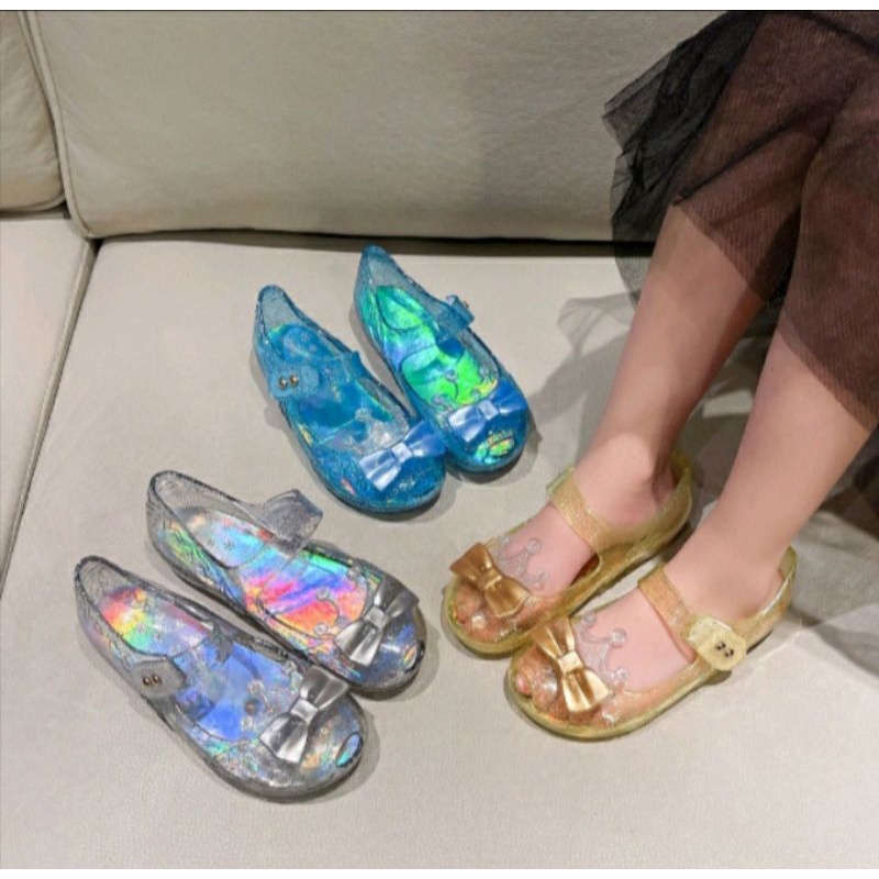 Jual Sepatu jelly Princess Frozen cinderella Crown | Shopee Indonesia
