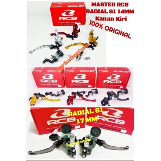 Jual MASTER REM RCB S1 RADIAL MANUAL 14mm 17mm 14 17 mm RADIAL ORIGINAL NMAX XMAX PCX ADV NINJA ...