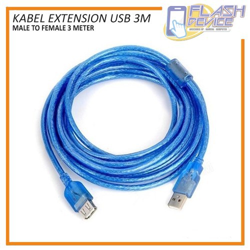 Jual Kabel Extension Perpanjangan USB Male to Female Panjang 3 Meter ...