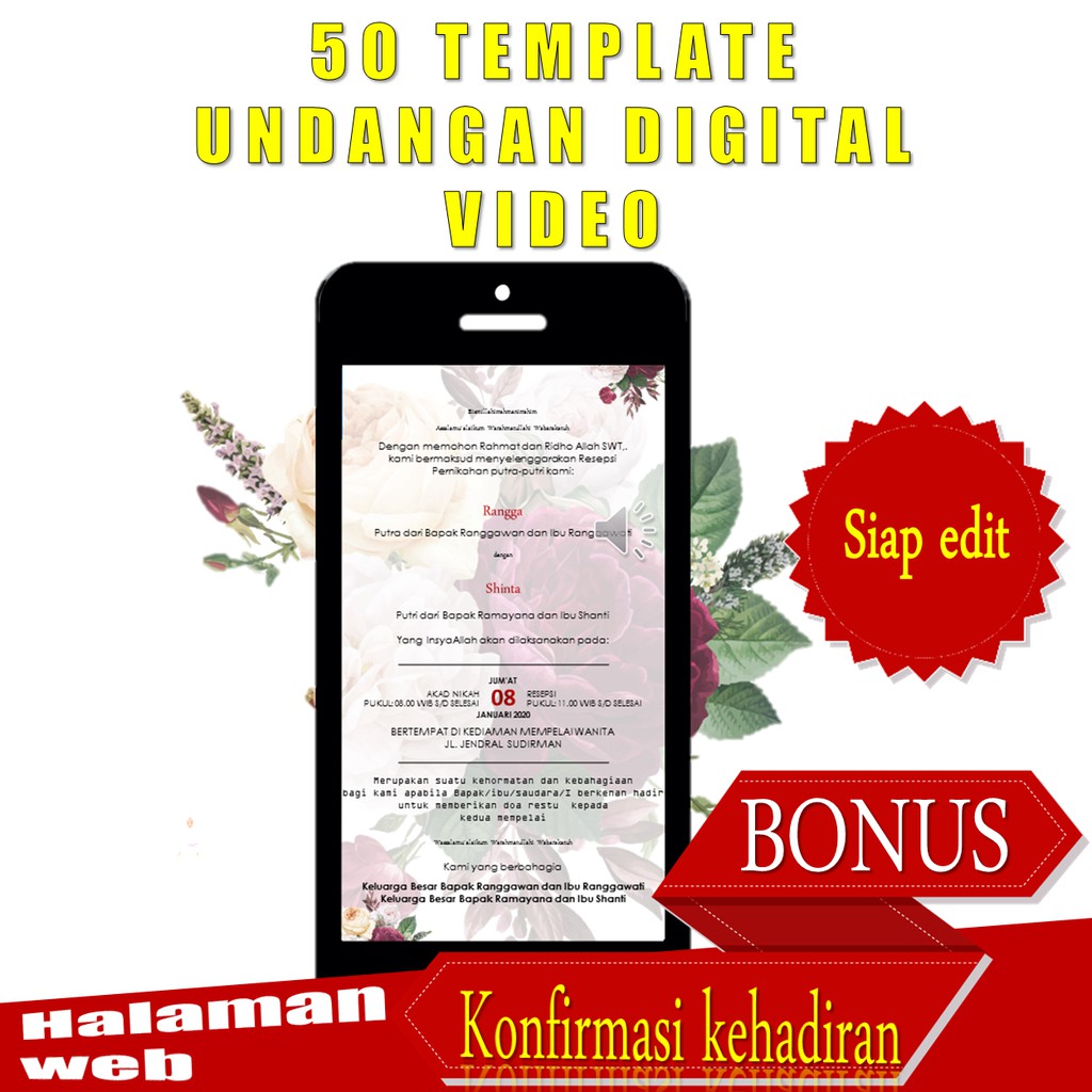 Jual Template undangan digital | Shopee Indonesia