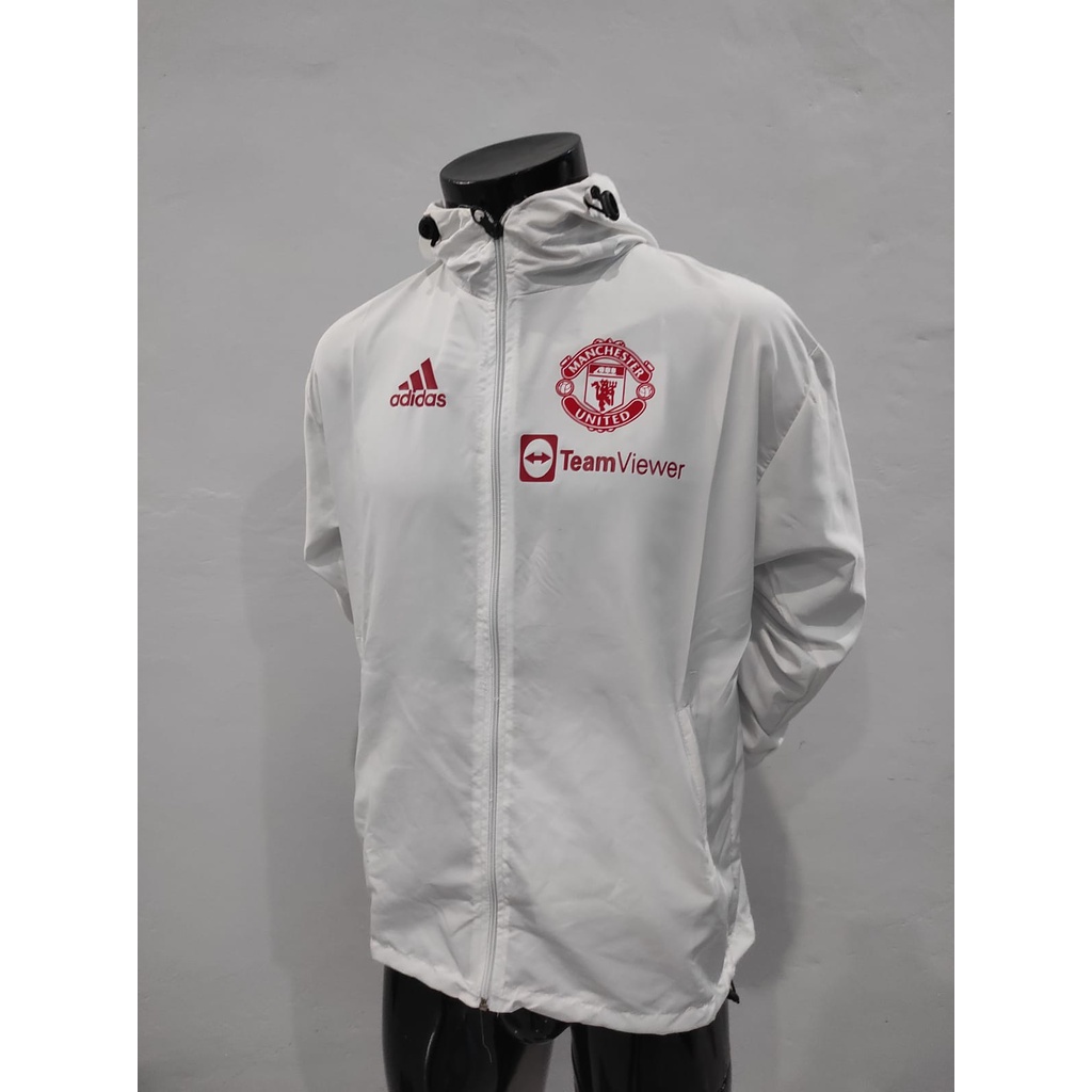 Jual JAKET PARASUT TRAINING MANCHESTER RED WHITE | Shopee Indonesia