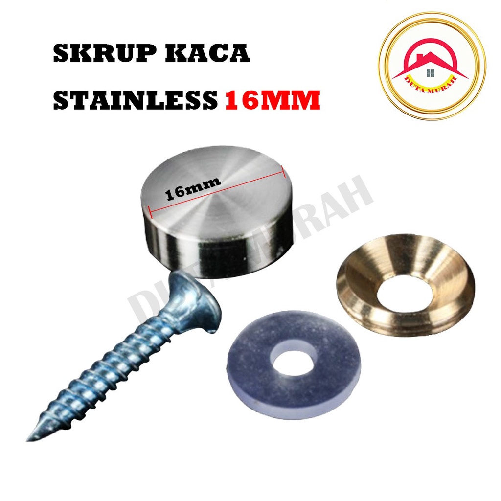 Jual DOP SKRUP KACA TUTUP SEKRUP KACA STAINLESS 16 19 22 25 30 MM DOP ...