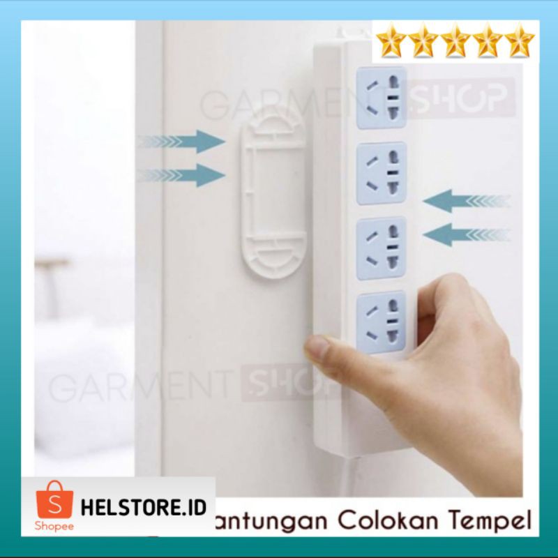 Jual GANTUNGAN COLOKAN LISTRIK STOP KONTAK TEMPEL DINDING / Perekat ...