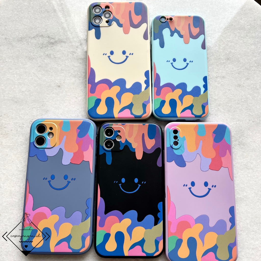 Jual Melting Colorful Smiley Case for Iphone 11 12 PRO MAX MINI Casing ...