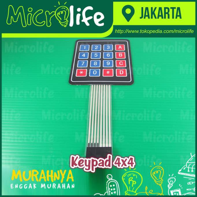 Jual 4x4 Membrane Keypad 16 Tombol Membran Arduino Raspberry Pi