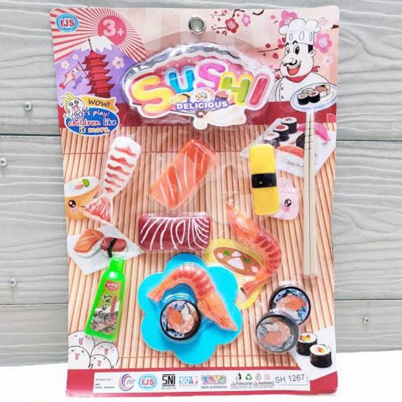 Jual Mainan set makanan jepang aneka sushi dan mangkok | Shopee Indonesia