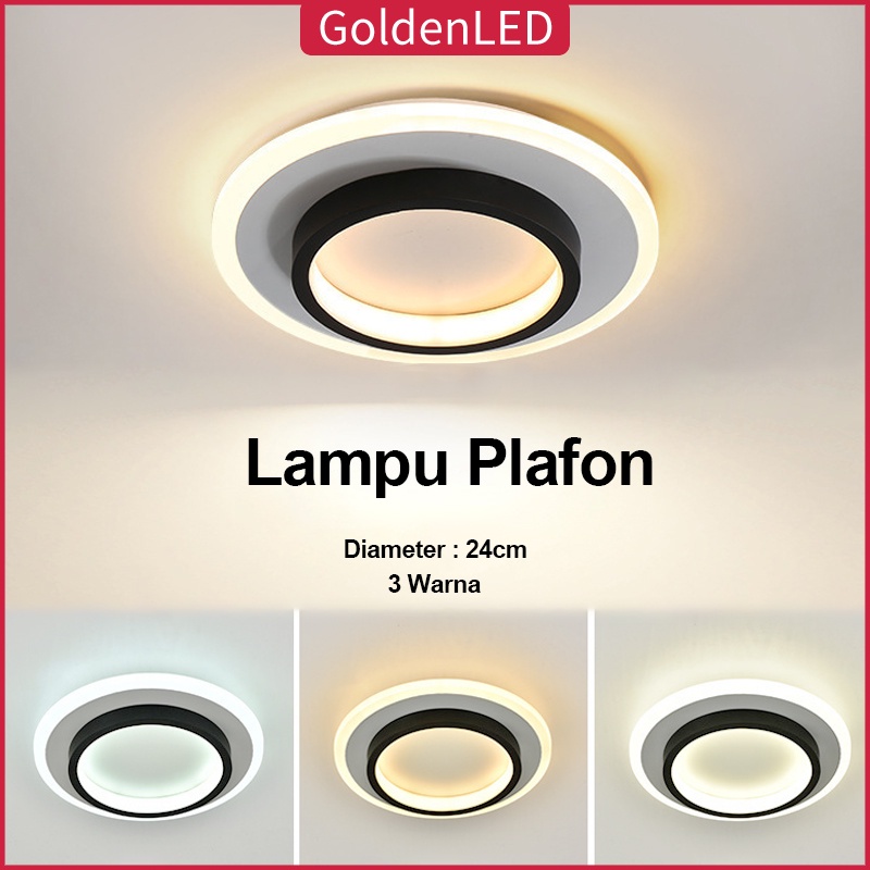 Jual Golden LED Lampu Plafon 3Warna LED Ceiling Light Lampu Hias Rumah ...