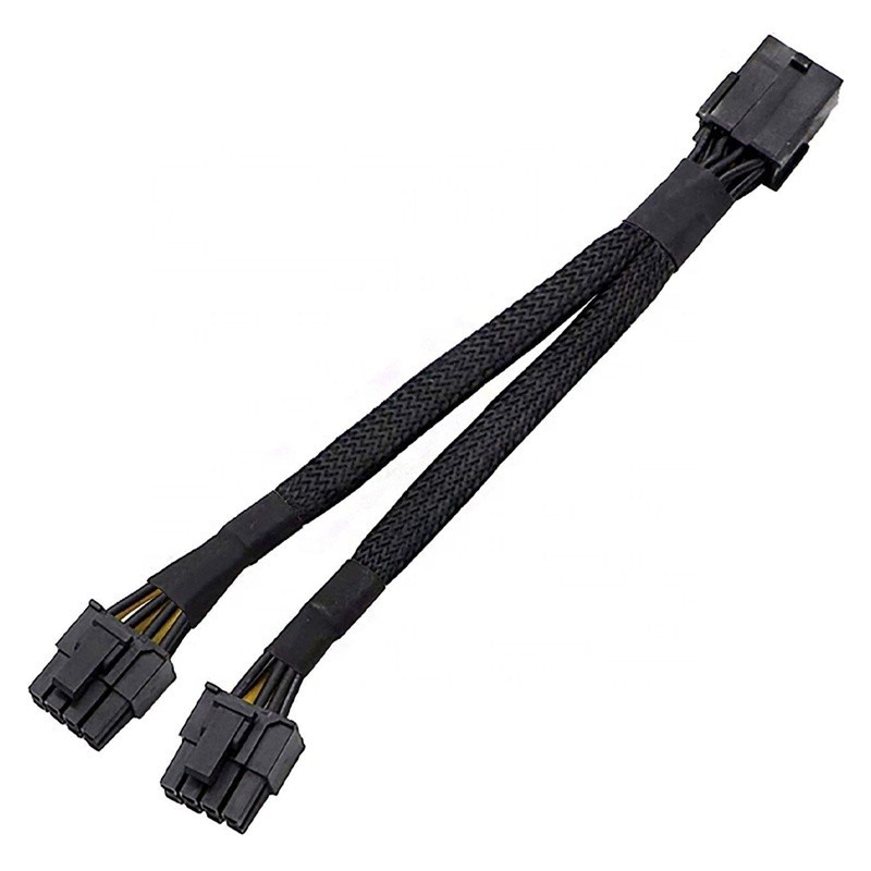 Jual Kabel Power VGA Adapter 8 pin to dual 8 pin (6 + 2) PCIE Sleeved ...