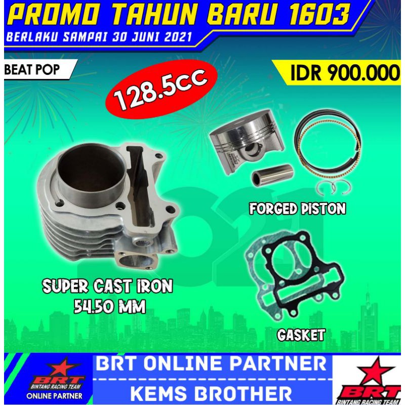 Jual BLOK BRT BEATPOP SCOOPY ESP PISTON 54.5MM ORIGINAL BRT | Shopee ...