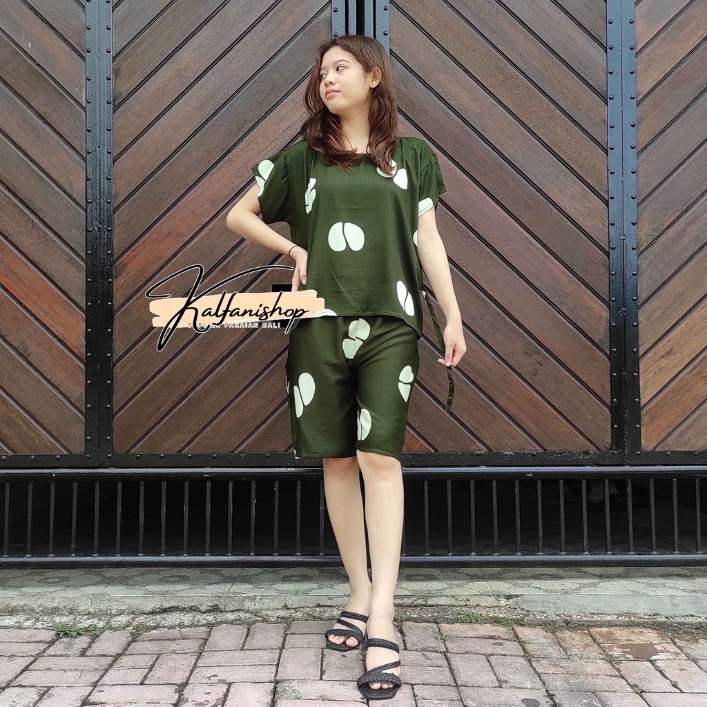 Jual Babydoll Setelan Pendek Bali Coffee | Shopee Indonesia