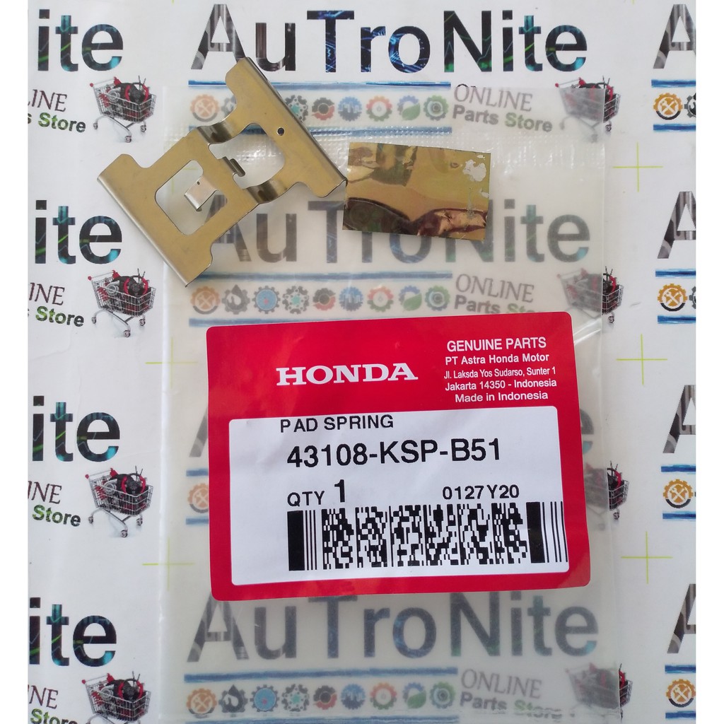 Jual Per Kaliper Kampas Rem Cakram Belakang SPRING PAD Nissin 43108-KSP ...