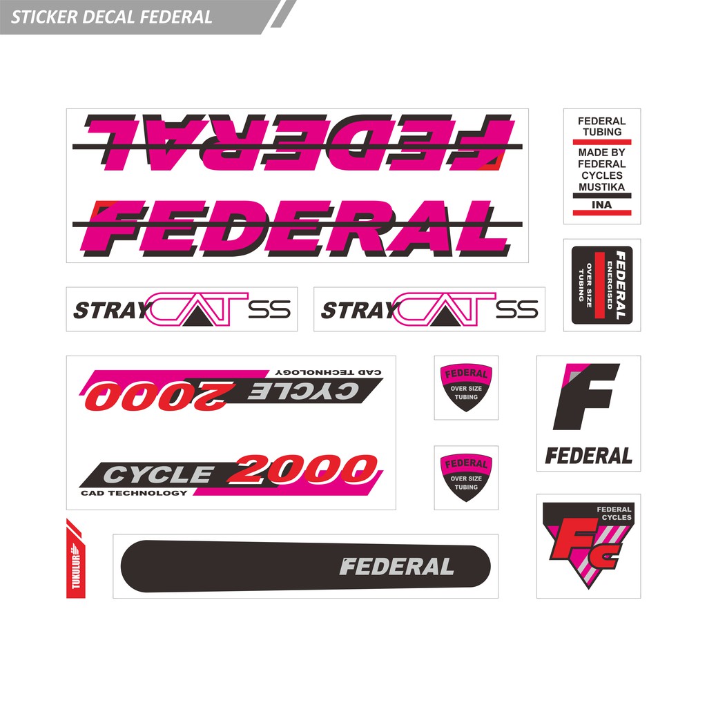 Jual STIKER DECAL SEPEDA FEDERAL STRAY CAT MODEL 3 | Shopee Indonesia