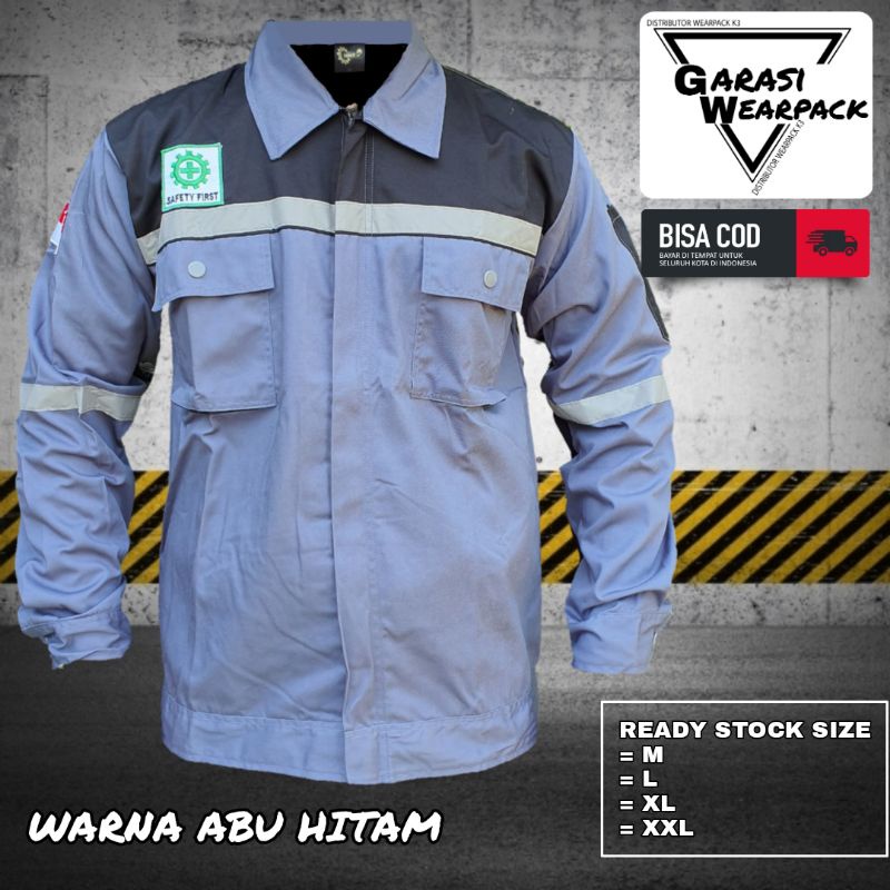 Jual wearpack safety /lengan panjang/APD K3 safety firs/ original real ...