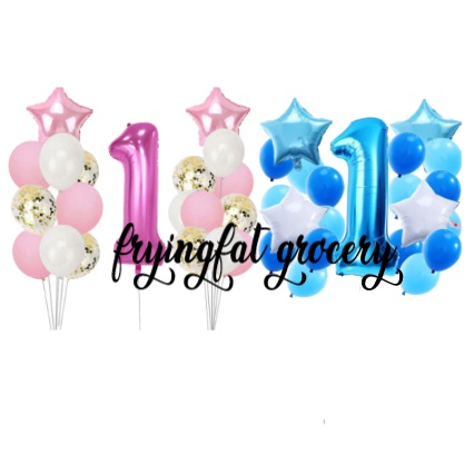 Jual (Grosir) Balon Foil Angka 40 cm Baby Blue & Pink | Shopee Indonesia