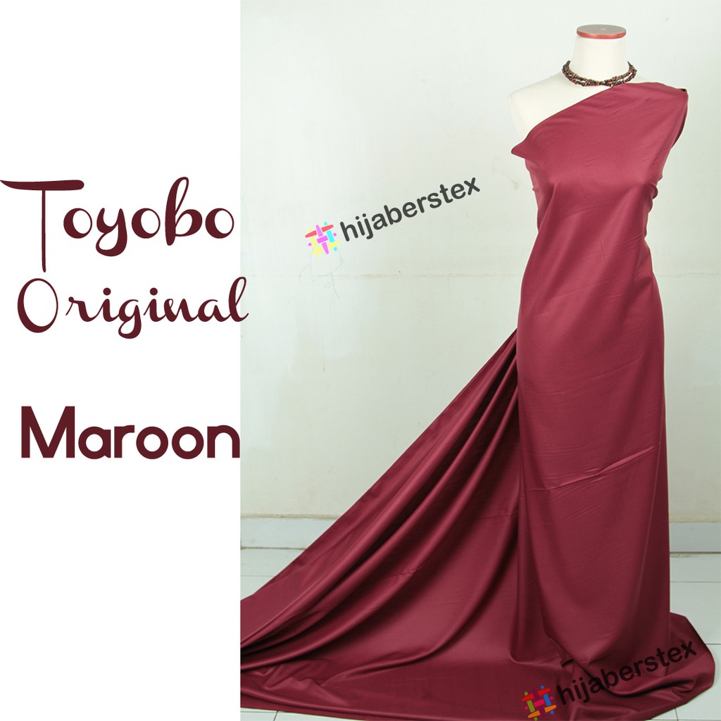 Jual 1/2 Meter Kain TOYOBO ORIGINAL Maroon (ecer warna) | Shopee Indonesia