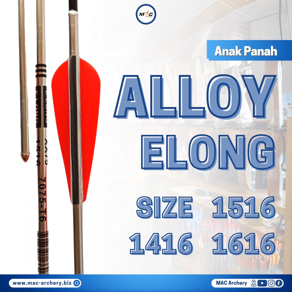 Jual Arrow Elong Alumunium Black Aloy Elong anak panah busur panahan ...