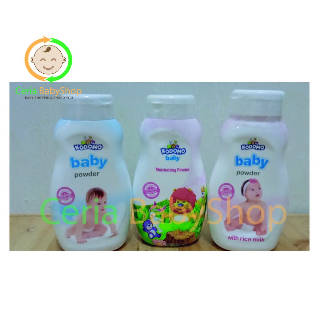Jual Kodomo baby powder classic blue/ricemilk pink/moisturizing kemasan ...
