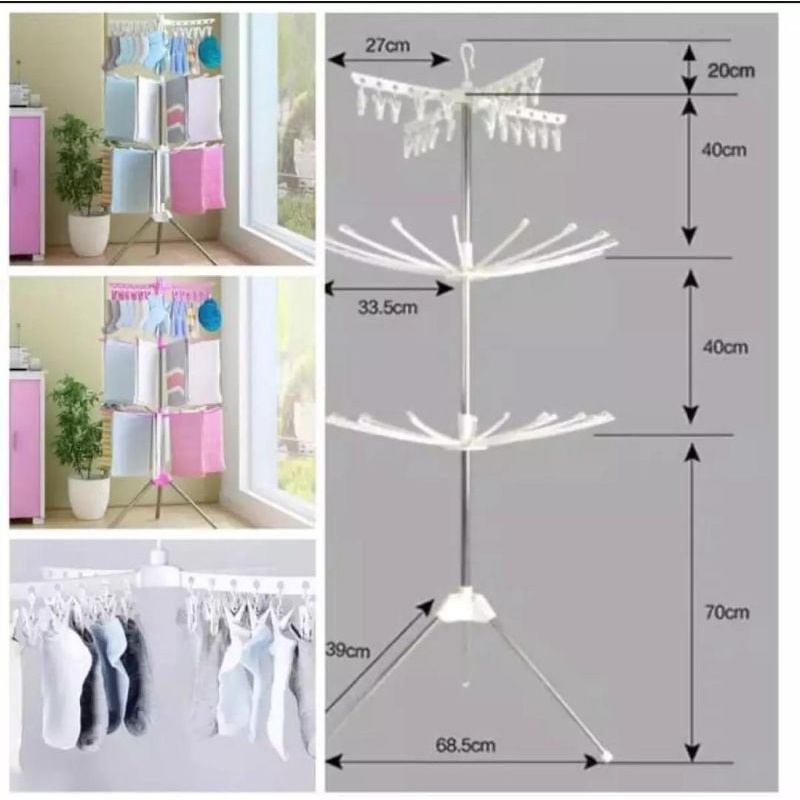 Jual Rak Jemuran 24 Klip Jemuran Baju Bayi Handuk Celana Dalam ...