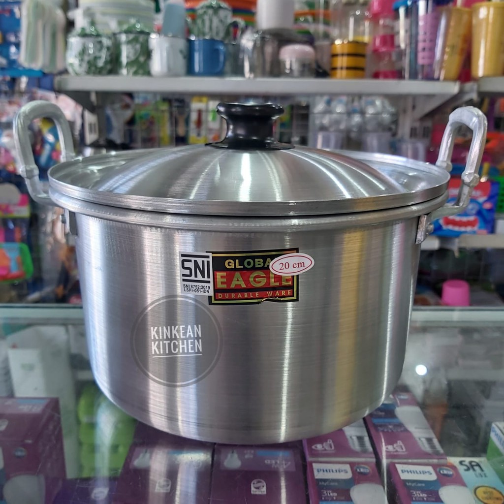 Jual Panci Alumunium Merk PARAMOUNT & Global Eagle Serbaguna | Shopee ...