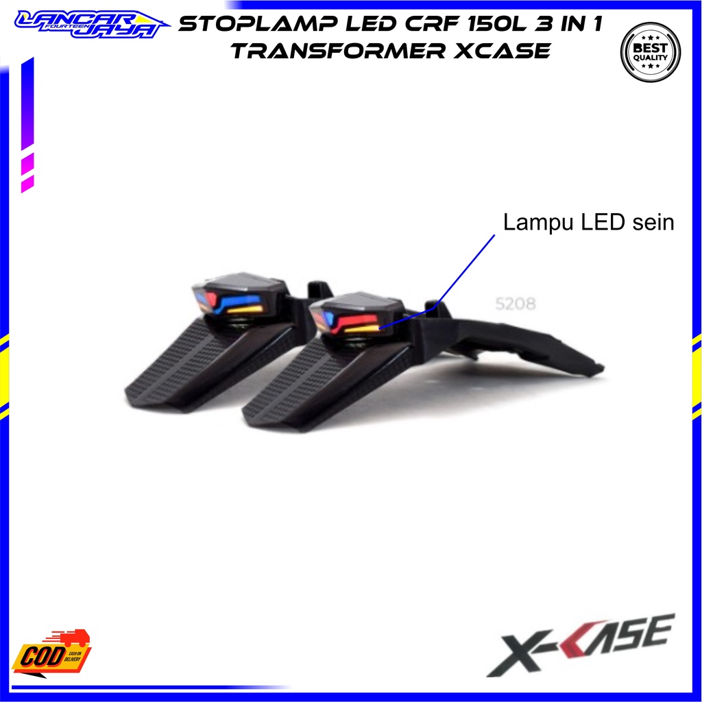 Jual Stoplamp LED CRF 150 3IN1 MODEL TRANSFORMER XCASE | Shopee Indonesia