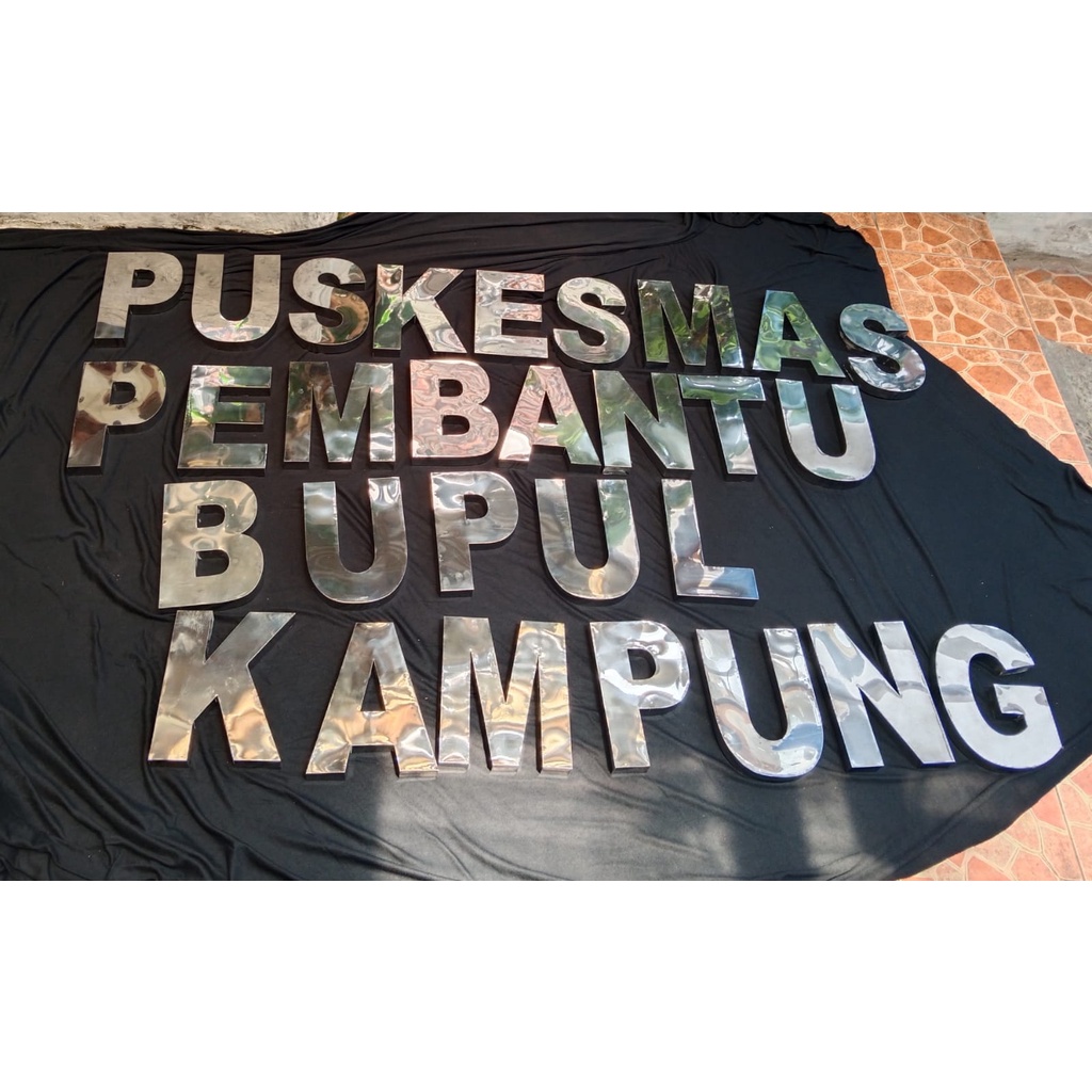 Jual Jual Letter Huruf Timbul Bahan Plat Stainless/Stenlis Letter ...
