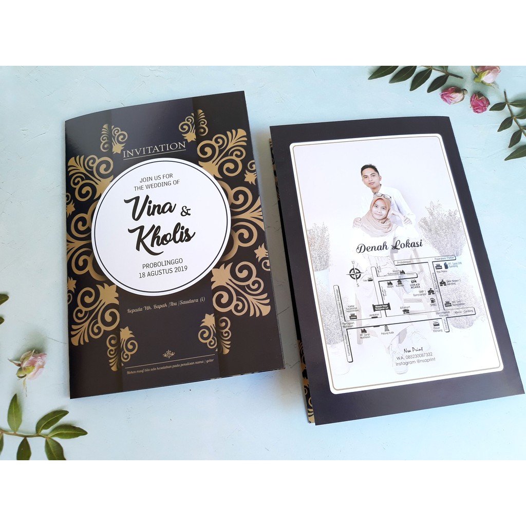 Jual Undangan Pernikahan Custom, Foto, Glossy kilap,Tebal, Ekonomis ...