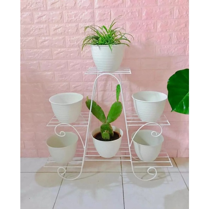 Jual Rak Bunga Standing Pot Besi 6 Susun Rak Bunga Minimalis Tinggi ...