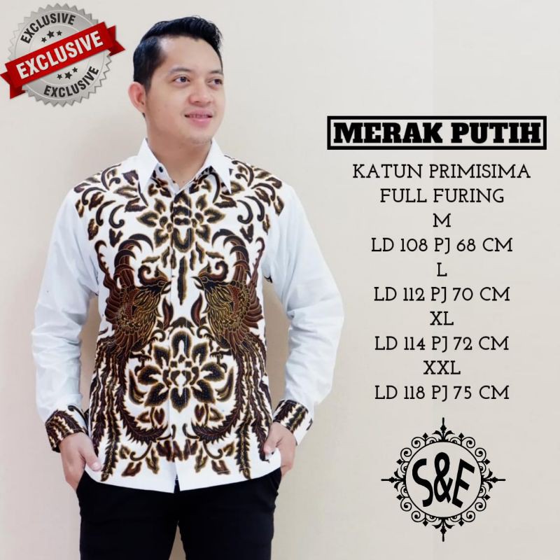 Jual HEM BATIK MERAK PUTIH | Shopee Indonesia