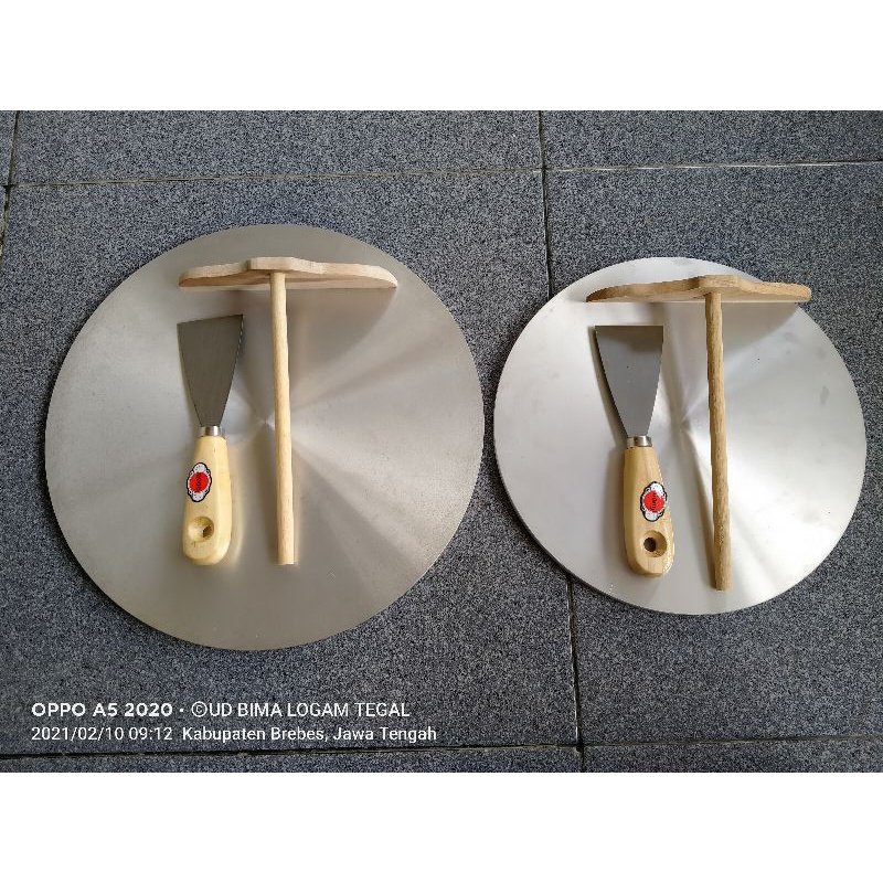 Jual wajan/loyang crepes manual ukuran 25cm, 28cm & 30cm |FREE PERATA ...