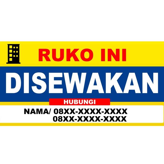 Jual [[COD]] SPANDUK DAN BANNER RUKO INI DISEWAKAN UKURAN 2X1M MURAH ...