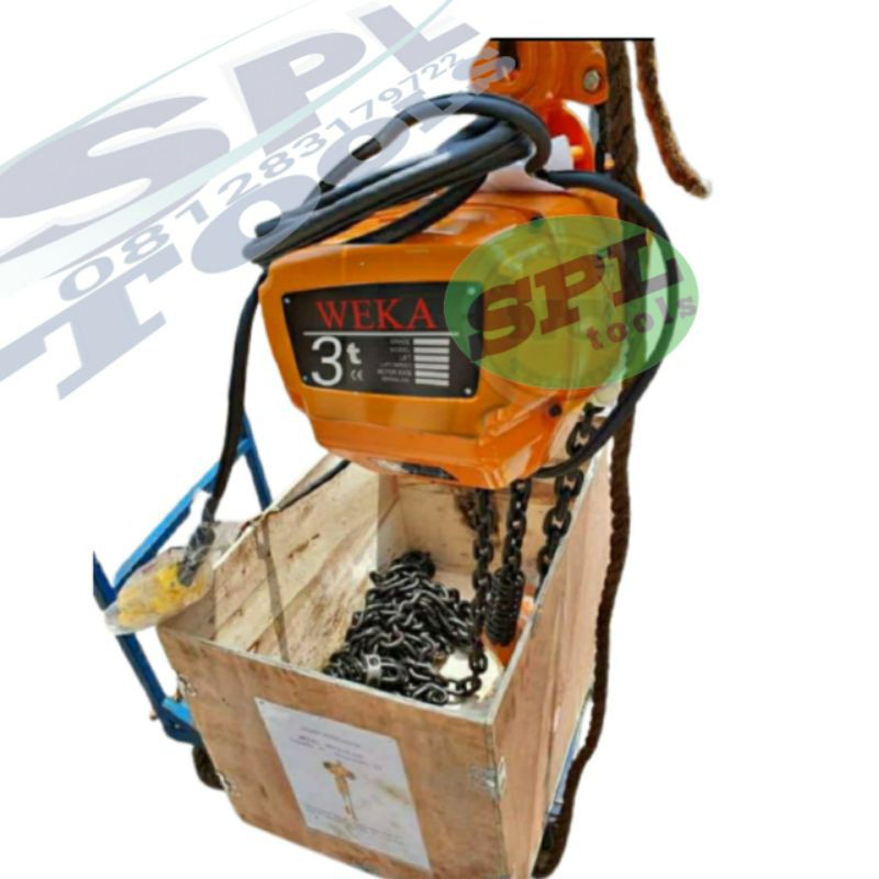Jual CHAIN BLOCK ELECTRIC 1 ton x 6 meter ELECTRIC CHAIN HOIST 1Phase ...
