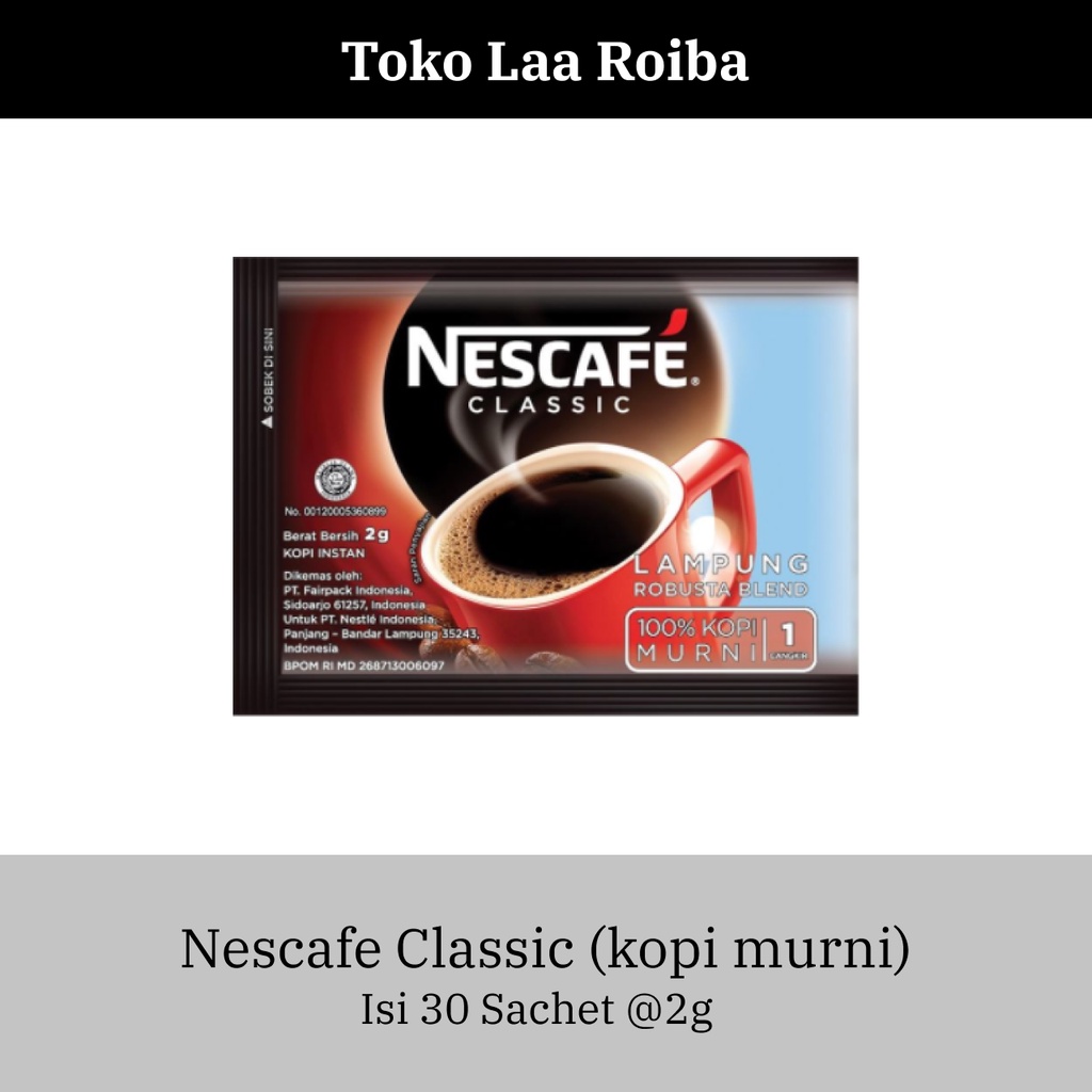 Jual Kopi Nescafe Classic | 30 Sachet x 2g | Shopee Indonesia